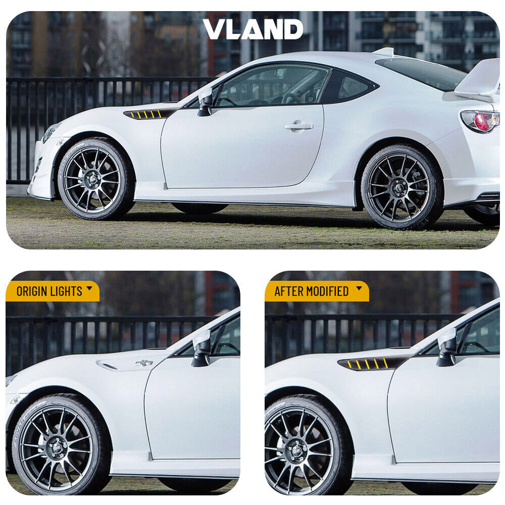 2012-2021 Toyota 86 Subaru BRZ Scion FRS Side Fender Fin Vent Upgrade ...