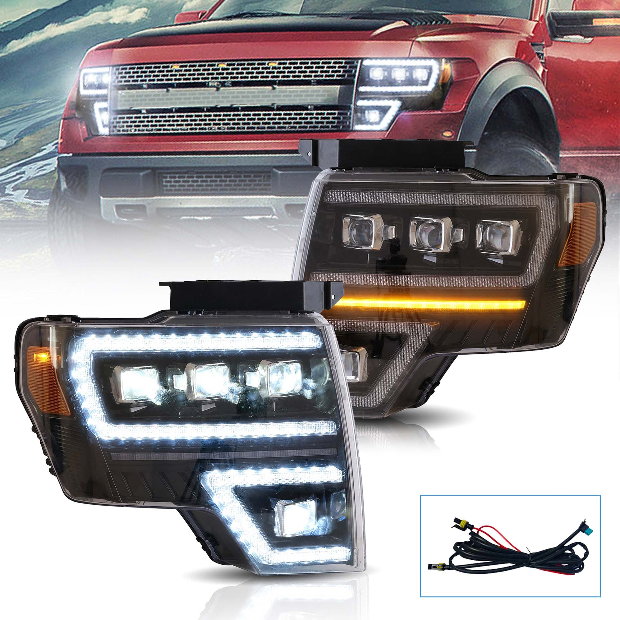 VLAND LED Projector Headlights For 2009-2014 Ford F150 — VLAND US