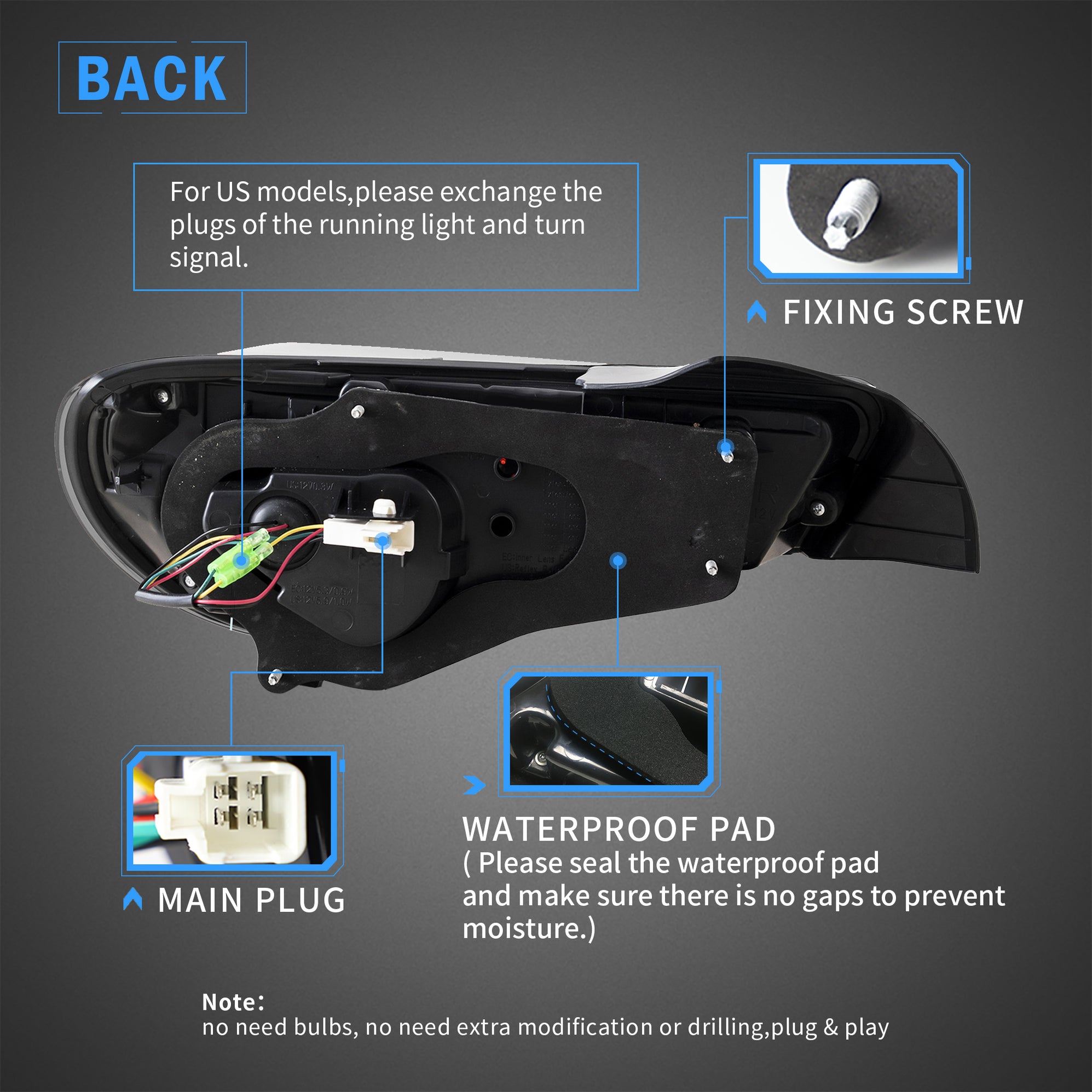 VLAND LED Tail Lights For 2012-2020 Toyota 86 GT86 & Subaru BRZ & Scio — VLAND US